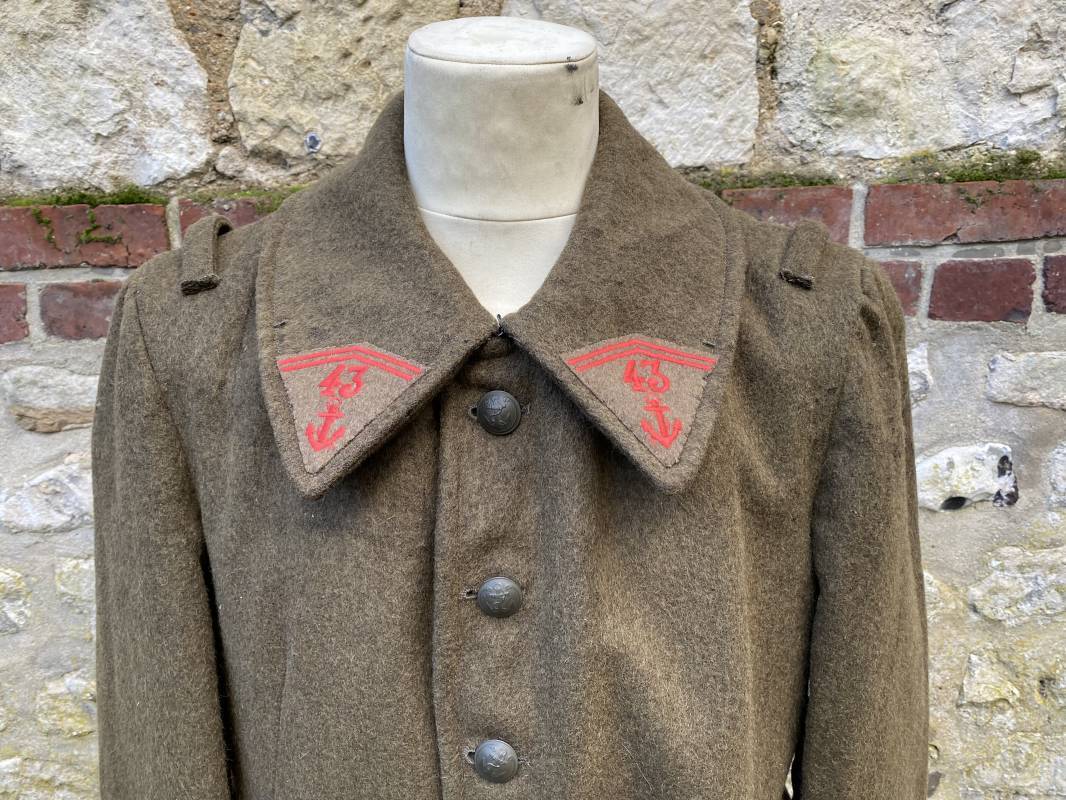 Capote Troupe Coloniale Mdle 1938 43ÈME RGT INFANTERIE COLONIALE ...